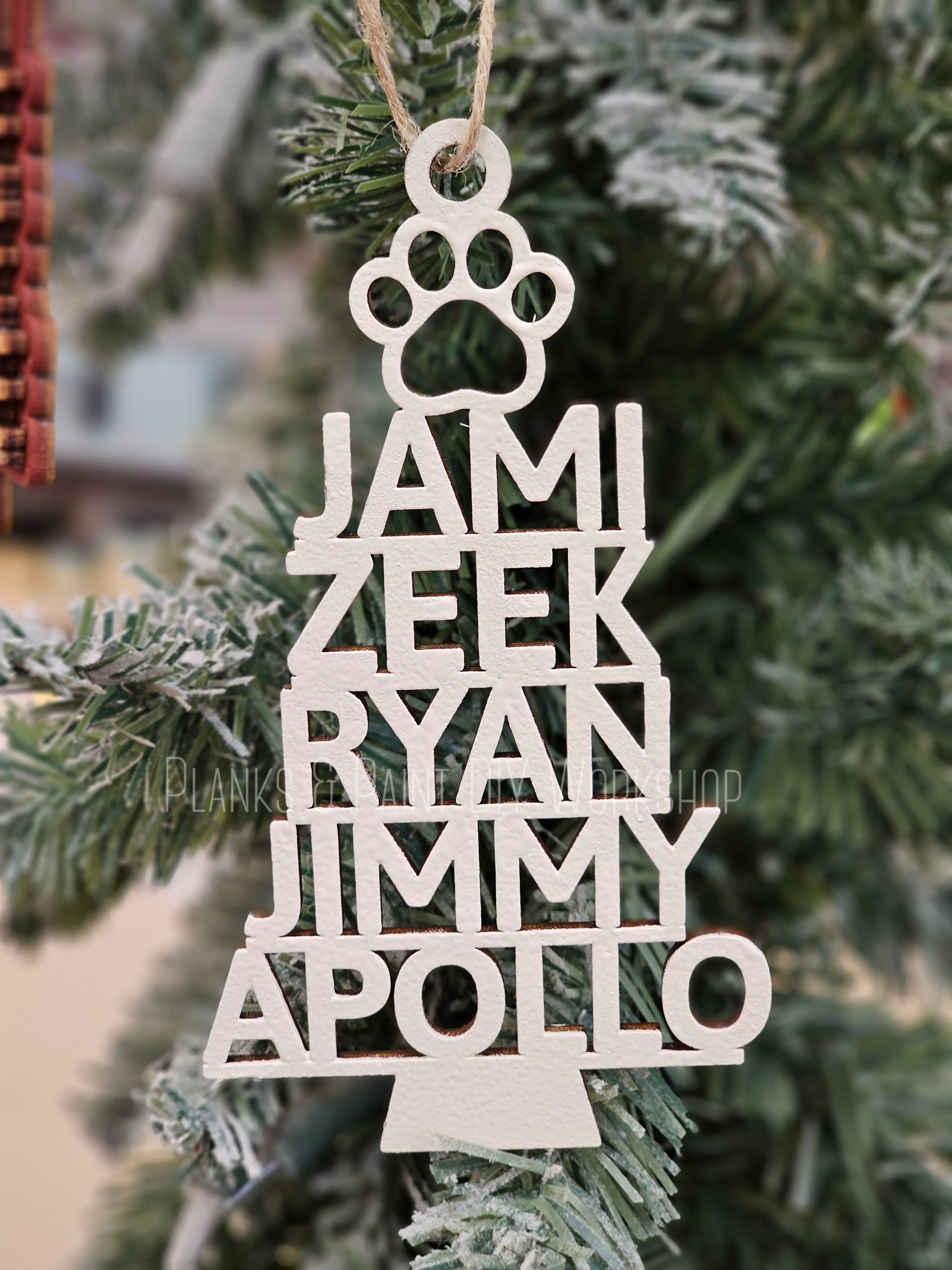Tree of Names Ornament – Planks and Paint DIY Workshop & Boutique