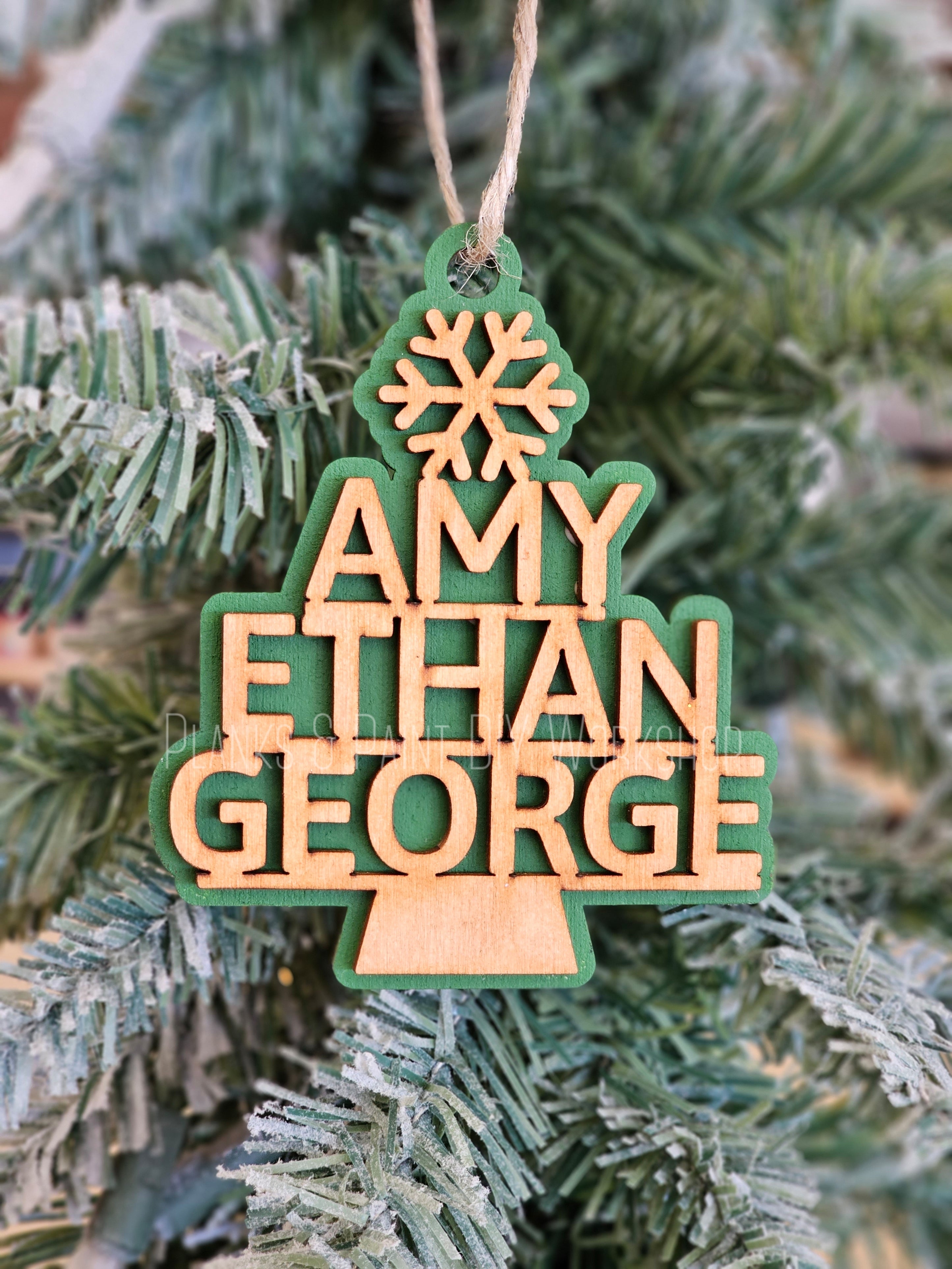 Tree of Names Ornament – Planks and Paint DIY Workshop & Boutique