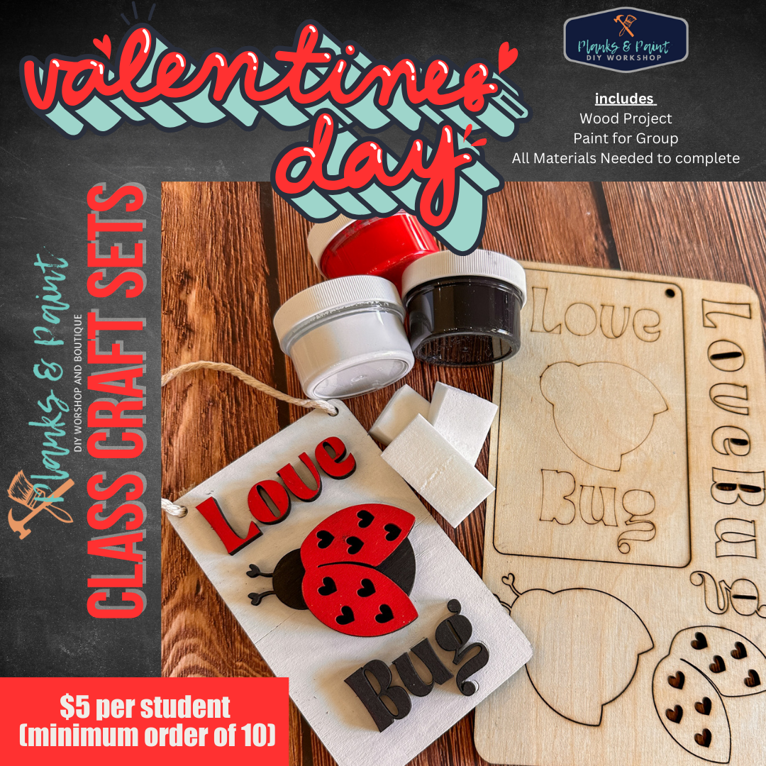 Classroom Kit - Kids Love Bug Valentine Pop Out – Planks and Paint DIY ...