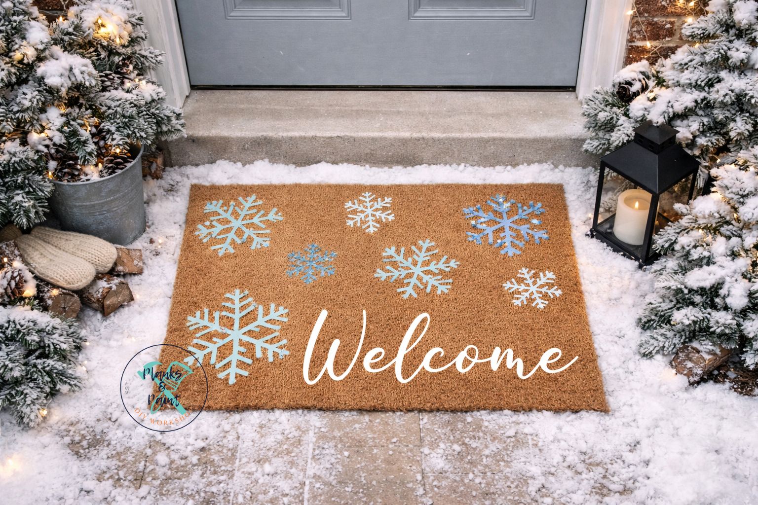 Welcome Snowflakes Door Mat – Planks and Paint DIY Workshop & Boutique
